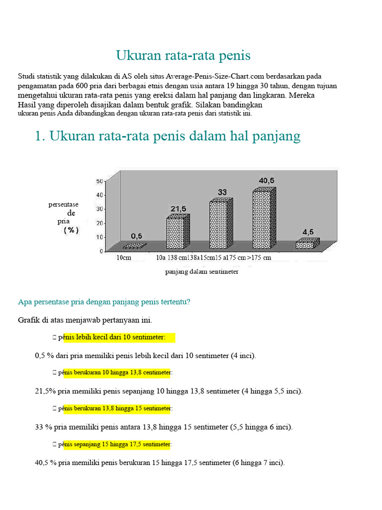 Ukuran Rata-Rata Penis Berdasarkan Studi | PDF