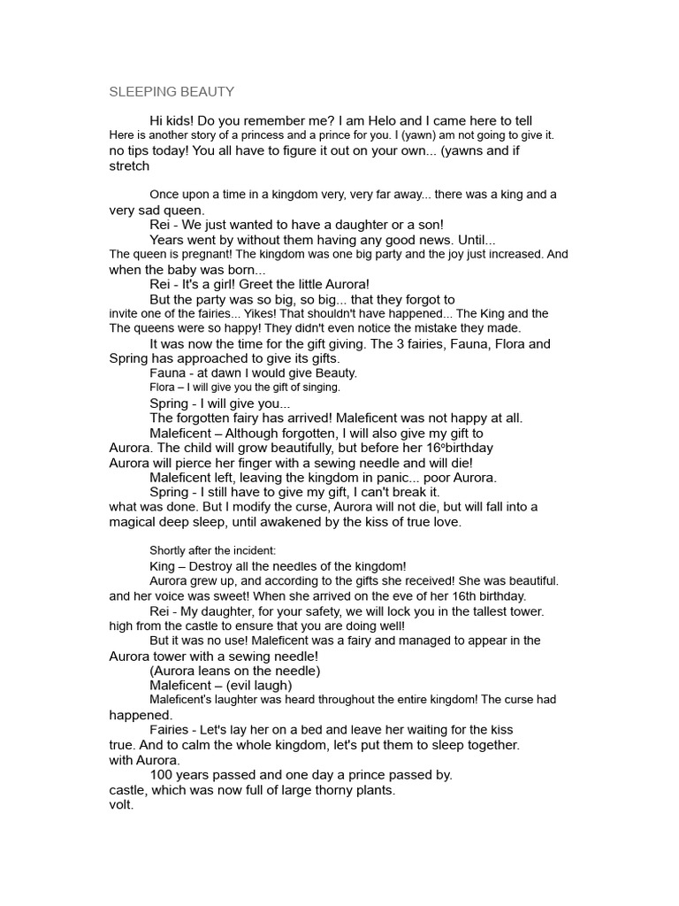 I Tell A Tale - Sleeping Beauty | PDF | Sleeping Beauty | Fairy Tales