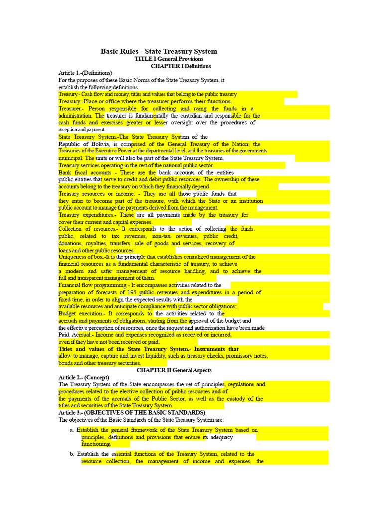 State Treasury System Components | PDF | Budget | Expense