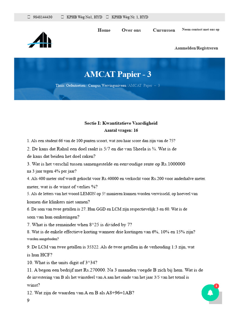 Amcat - 3 | PDF