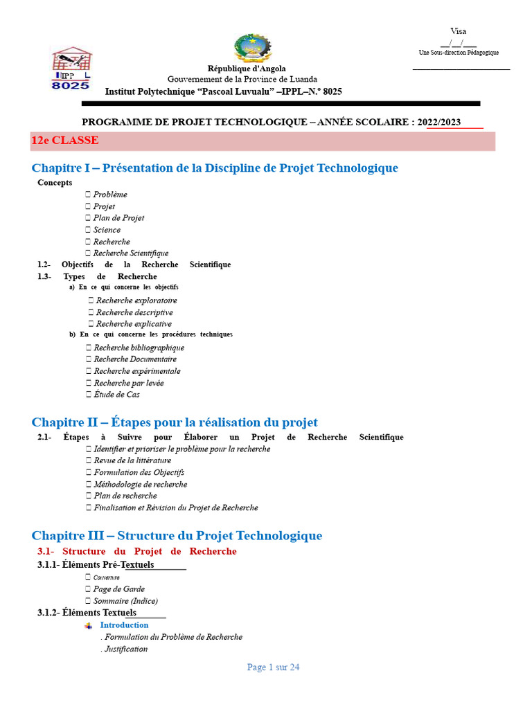 Guide du Projet Technologique 2022/2023 | PDF | Essai clinique | Livres