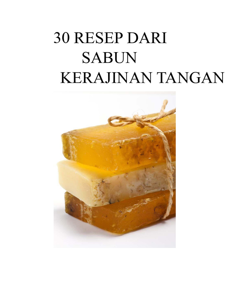 30 Resep Sabun Herbal untuk Kulit Sehat | PDF