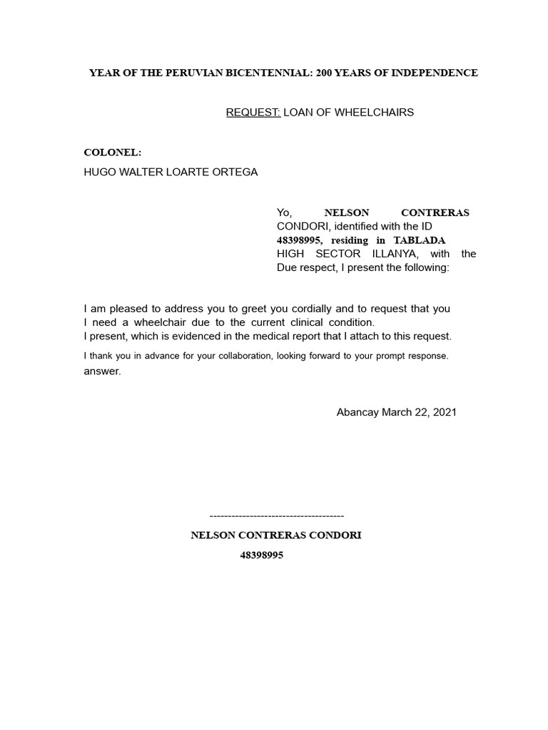 Wheelchair Request | PDF