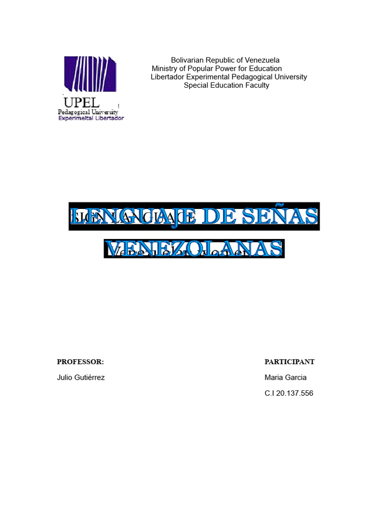 Historical Evolution of Venezuelan Sign Language | PDF | Hearing Loss