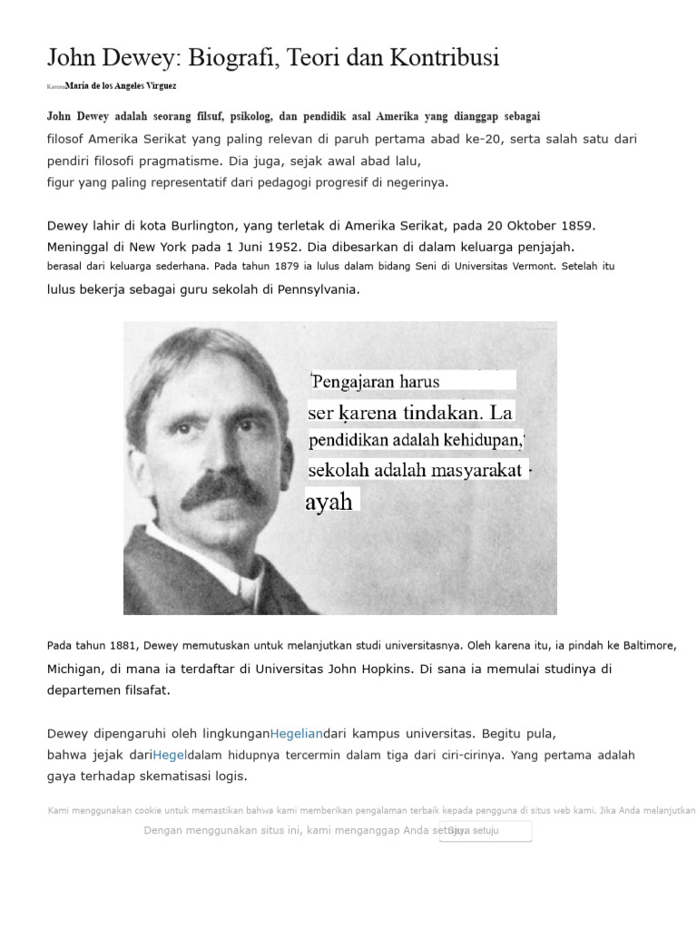 Biografi dan Teori John Dewey | PDF