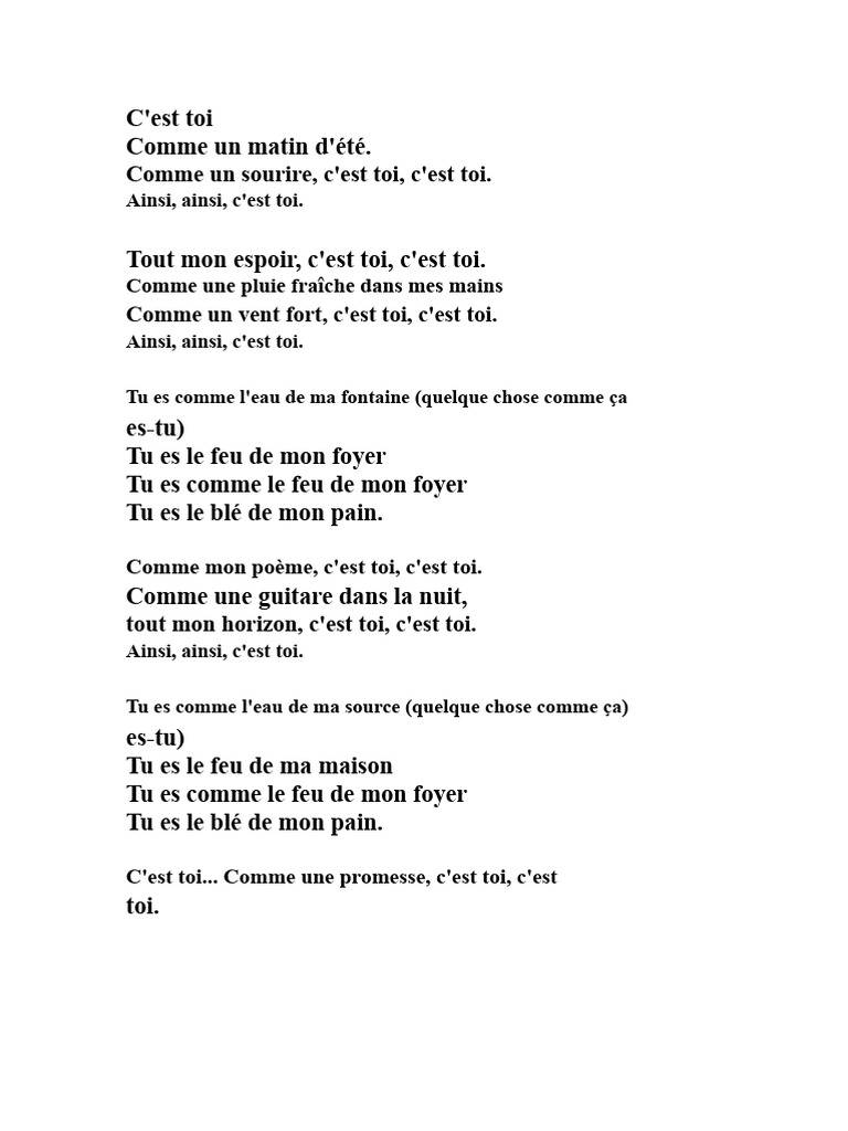 Poème d'amour et de désillusion | PDF