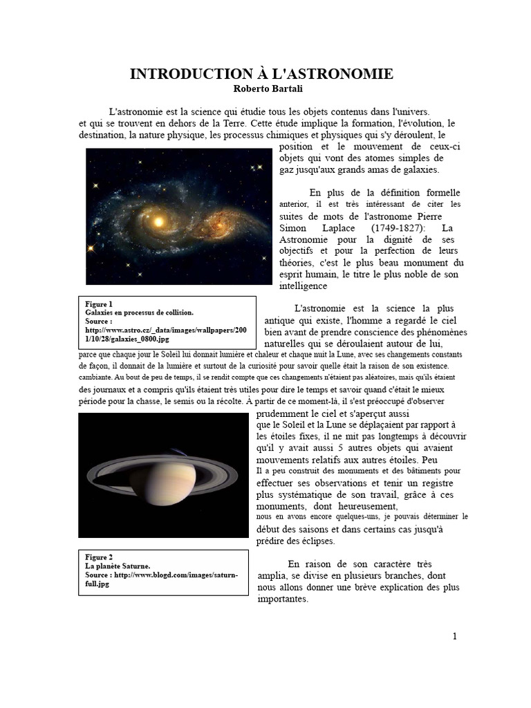 Introduction à l'Astronomie et ses Branches | PDF | Astronomie | Planètes