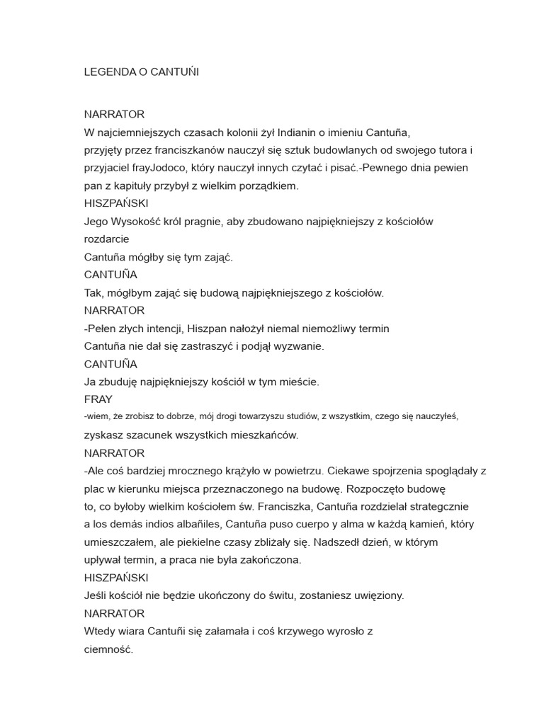 Legenda Cantuña | PDF