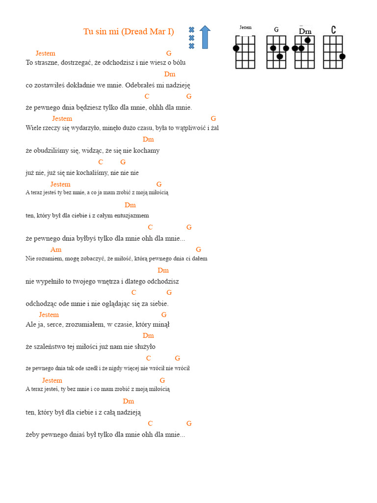 Dread Mar I Tu Sin Mi Letra y Acordes PDF | PDF