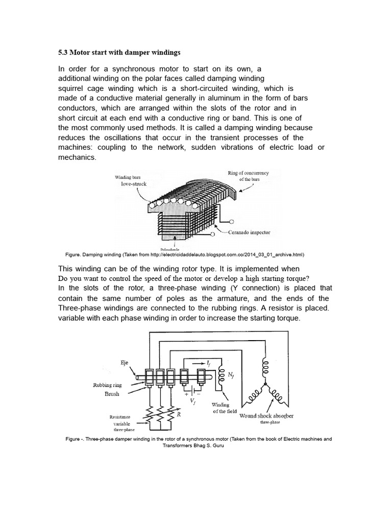Motor Start With Damping Windings | PDF | Electric Motor | Electromagnetism