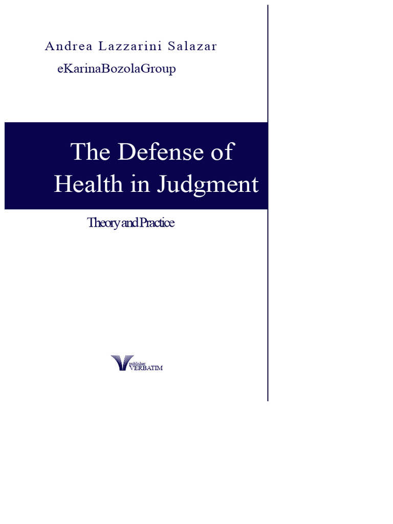 The Defense of Health in Court Excerpt From The Book For Dissemination ...