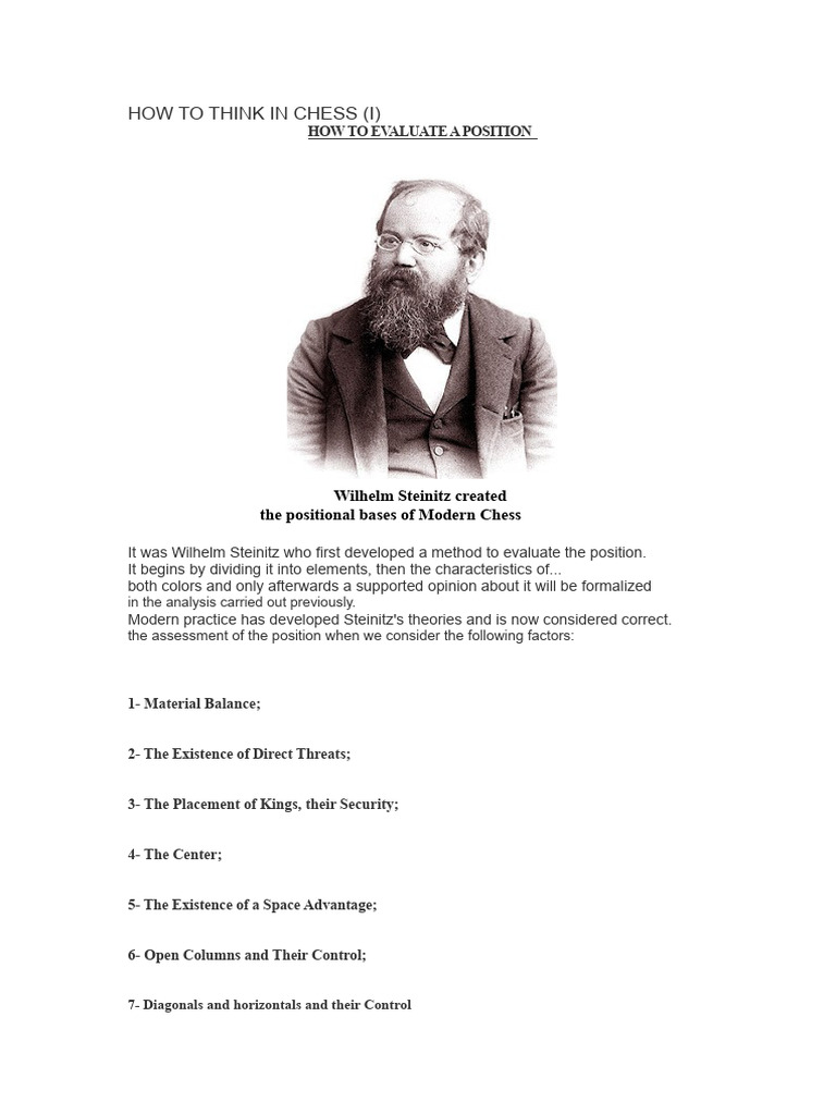 How to Think in Chess 1 | PDF | Chess | Traditional Board Games