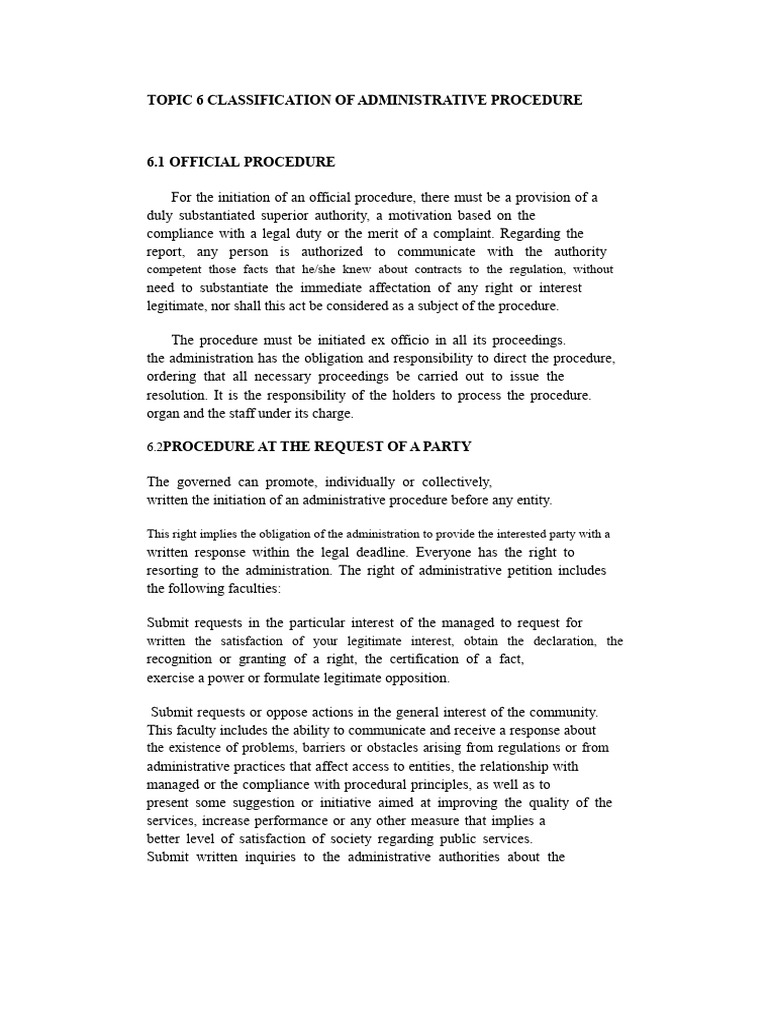 Administrative Procedure Classification Guide | PDF | Lawsuit | Complaint