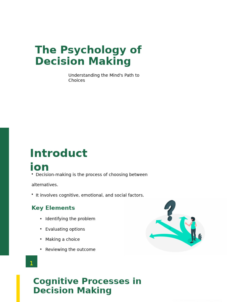 The Psychology of Decision Making | PDF