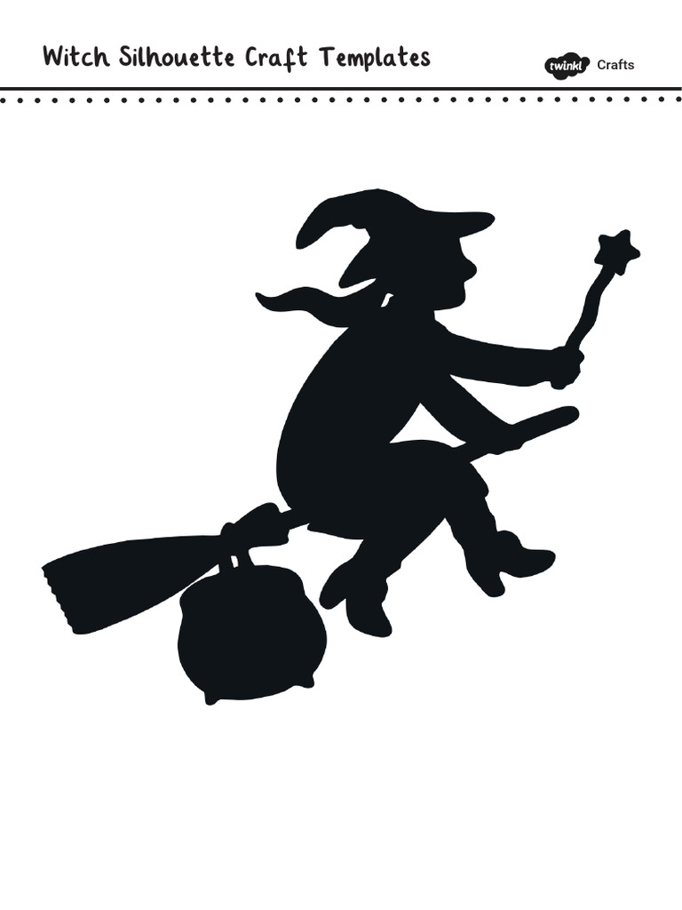Witch Silhouette Craft Templates | PDF