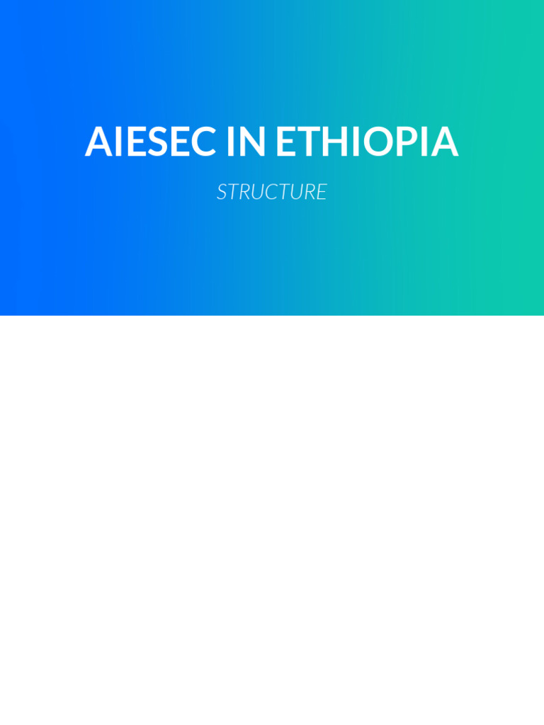 AIESEC Ethiopia Team Structures & Roles | PDF | Expense | Internal Audit