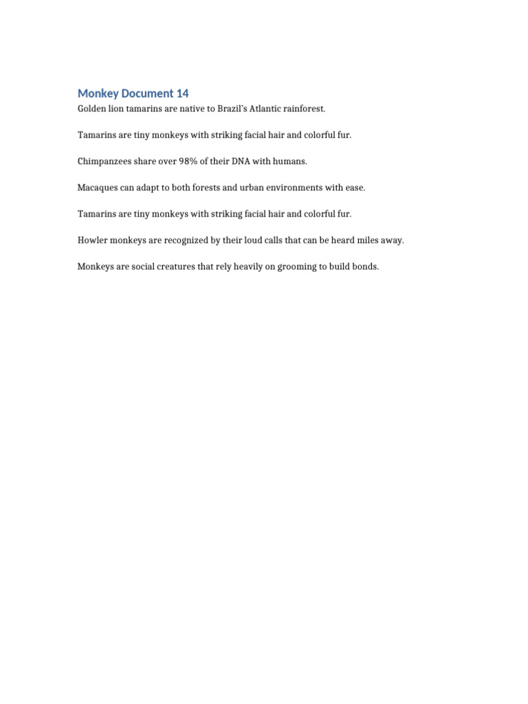 Monkey Doc 14 | PDF