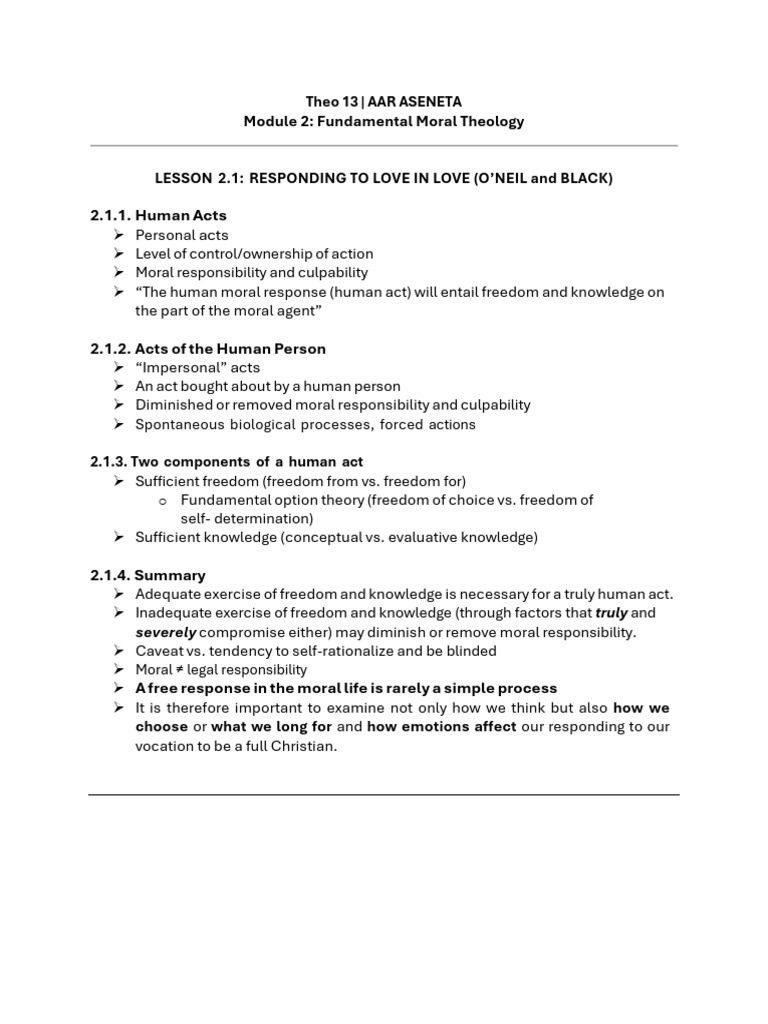 Module 2 Lessons 2.1-2.2 Class Notes (REVISED) | PDF | Faith | Happiness