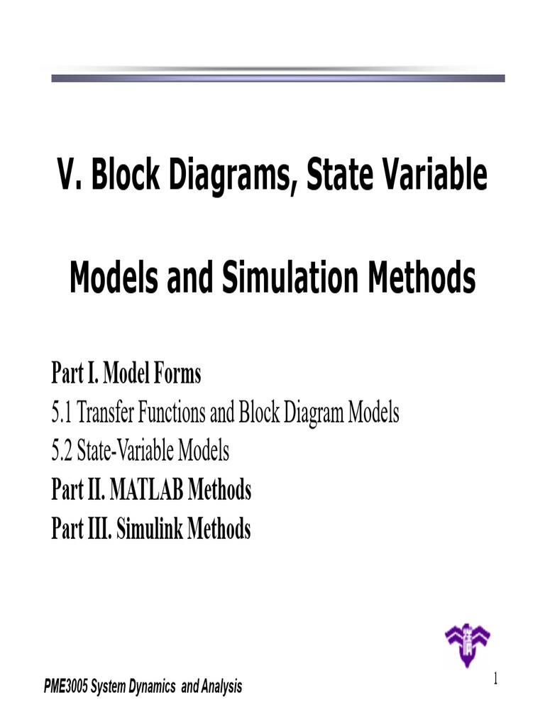 5.block Diagram and State Variable Models and Simulation Methods | PDF ...