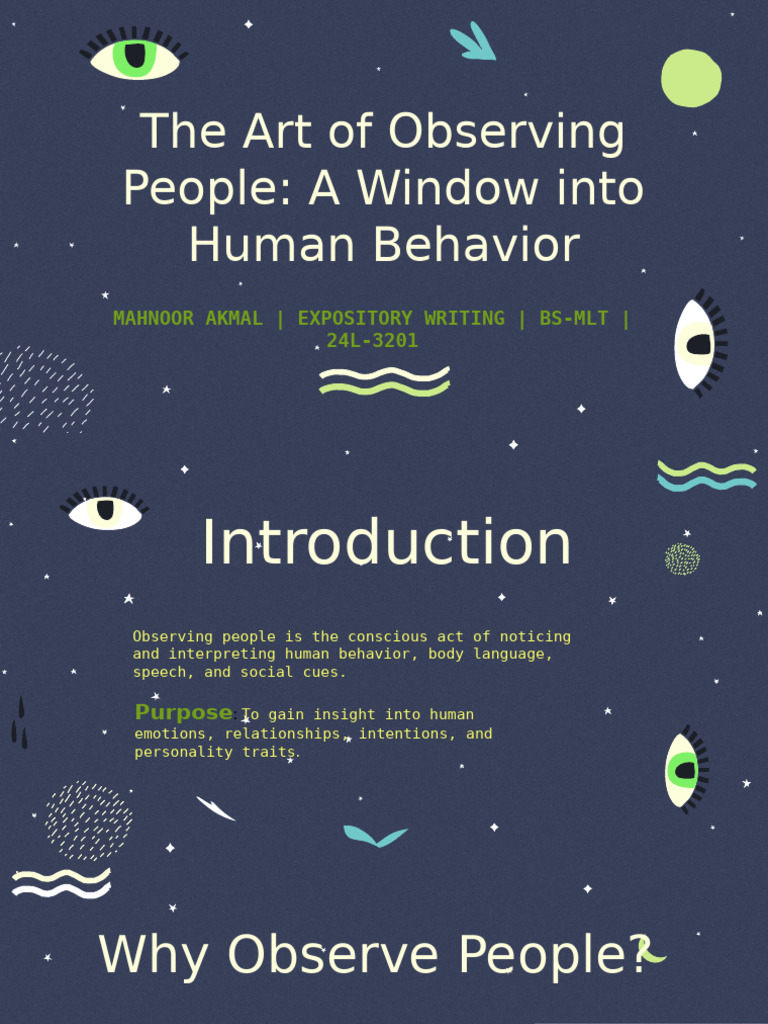 The Art of Observing People A Window To Human Behaviour | PDF | Planets ...