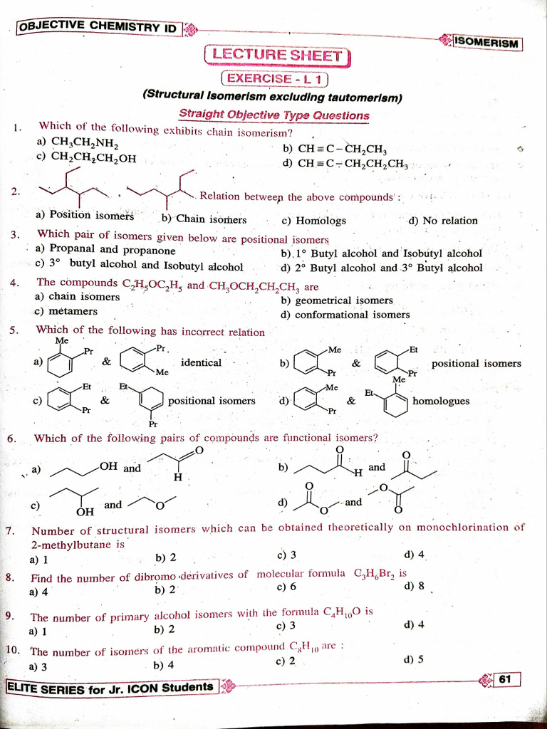Structural Isomerism | PDF