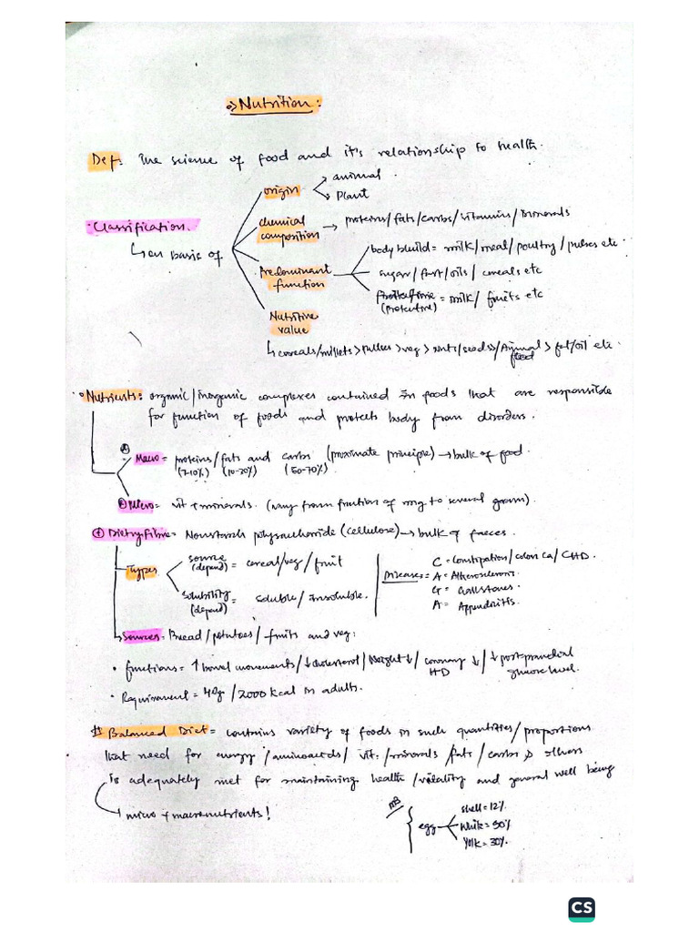 Nutrition © ANu | PDF