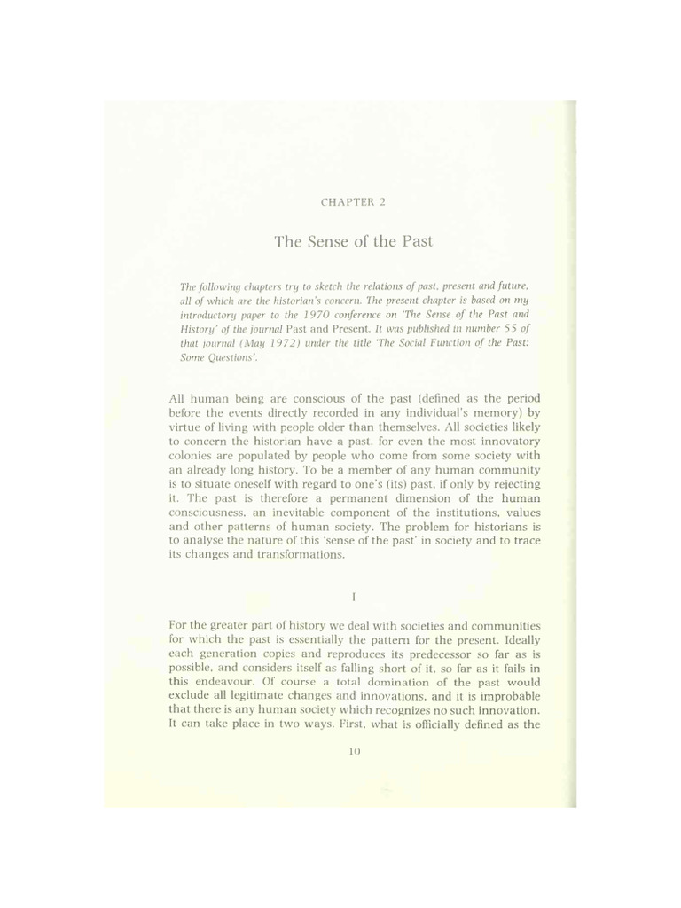 A Sense of The Past - Eric Hobsbawm | PDF