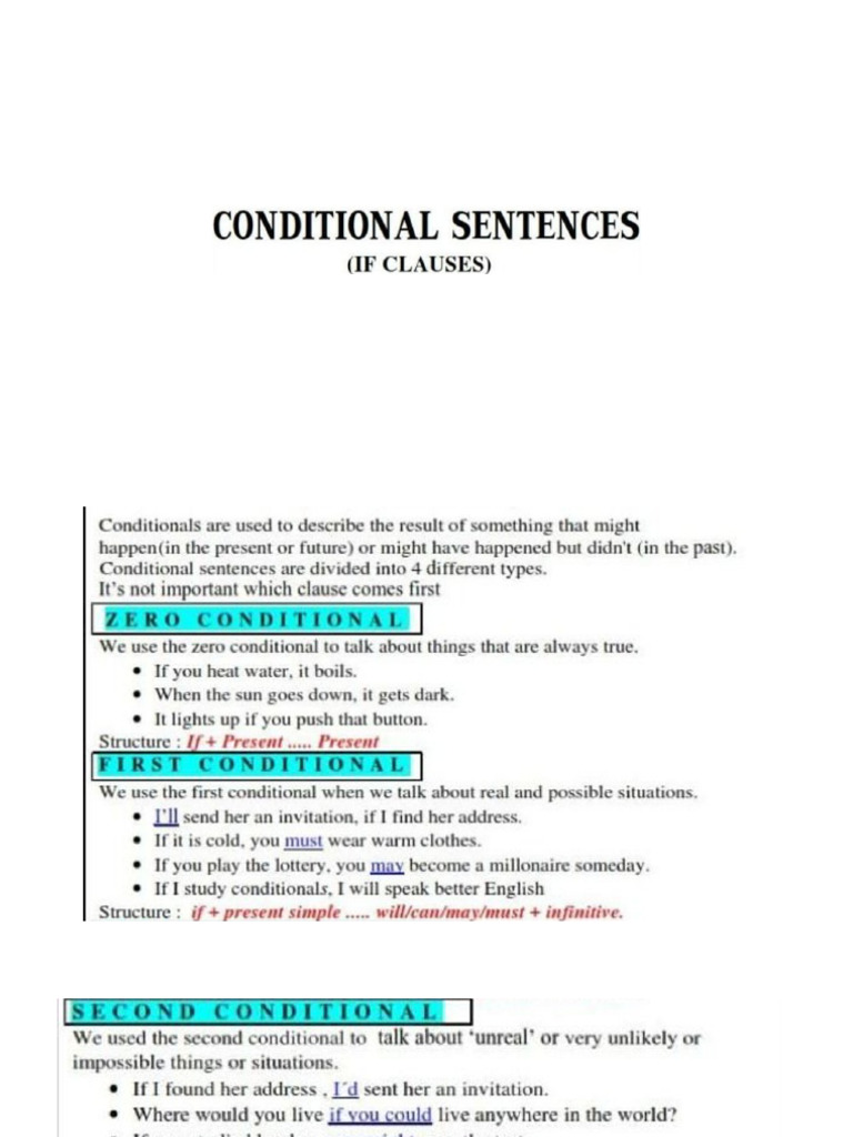 Conditional Sentences | PDF