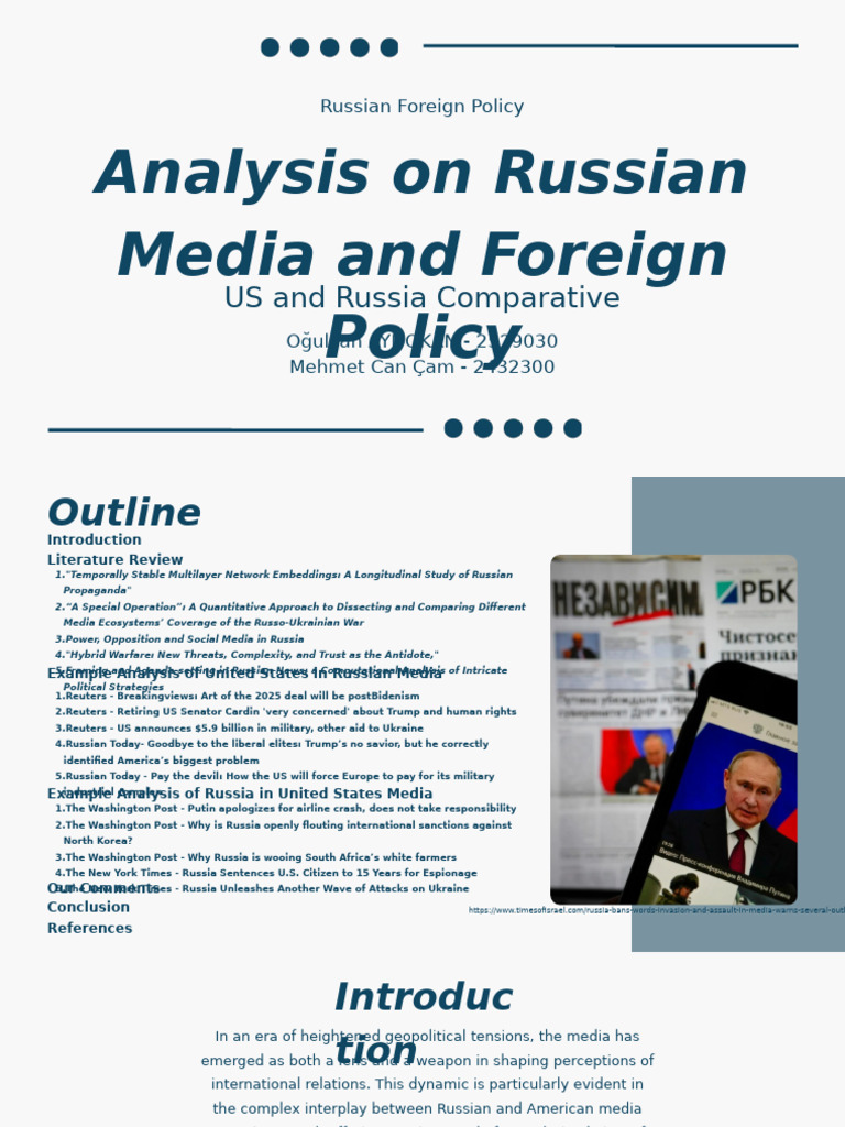 Presentation of Media Analysis On Russian Foreign Policy | PDF ...