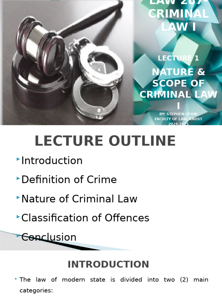 Overview of Criminal Law Concepts | PDF | Crimes | Crime & Violence