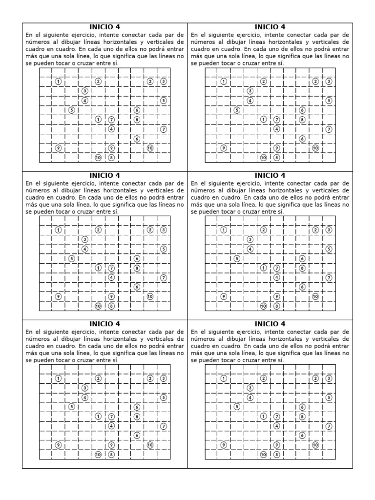 Conecta Números Sin Cruzar Líneas | PDF