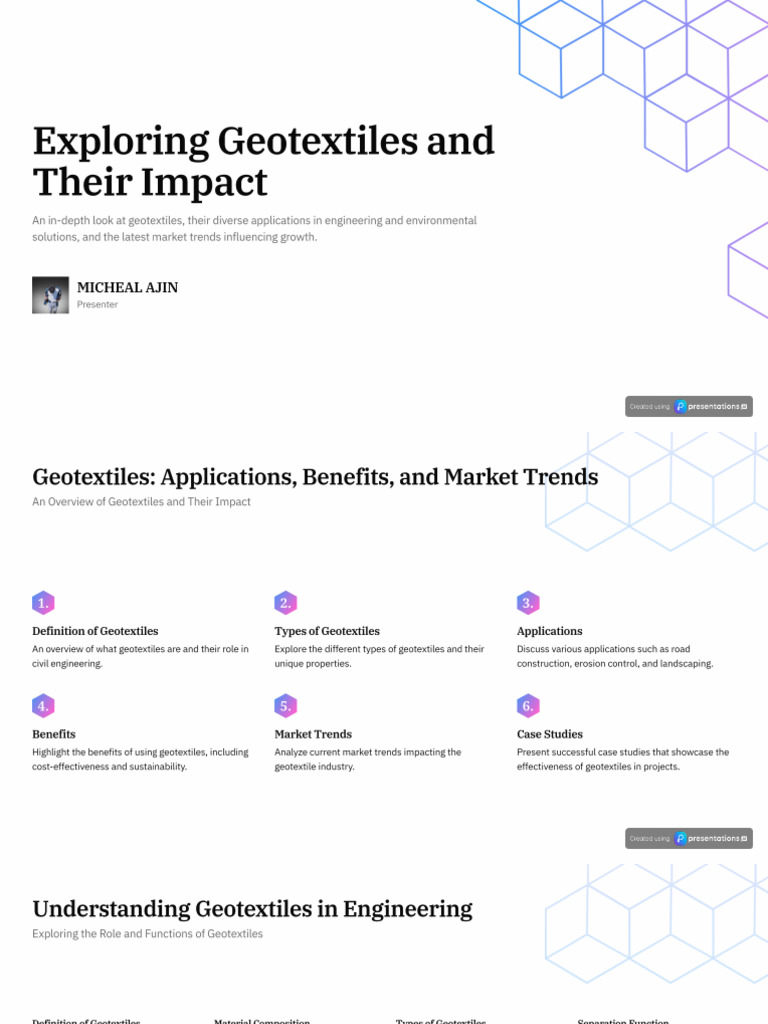Geotextiles Applications Benefits and Market Trends | PDF