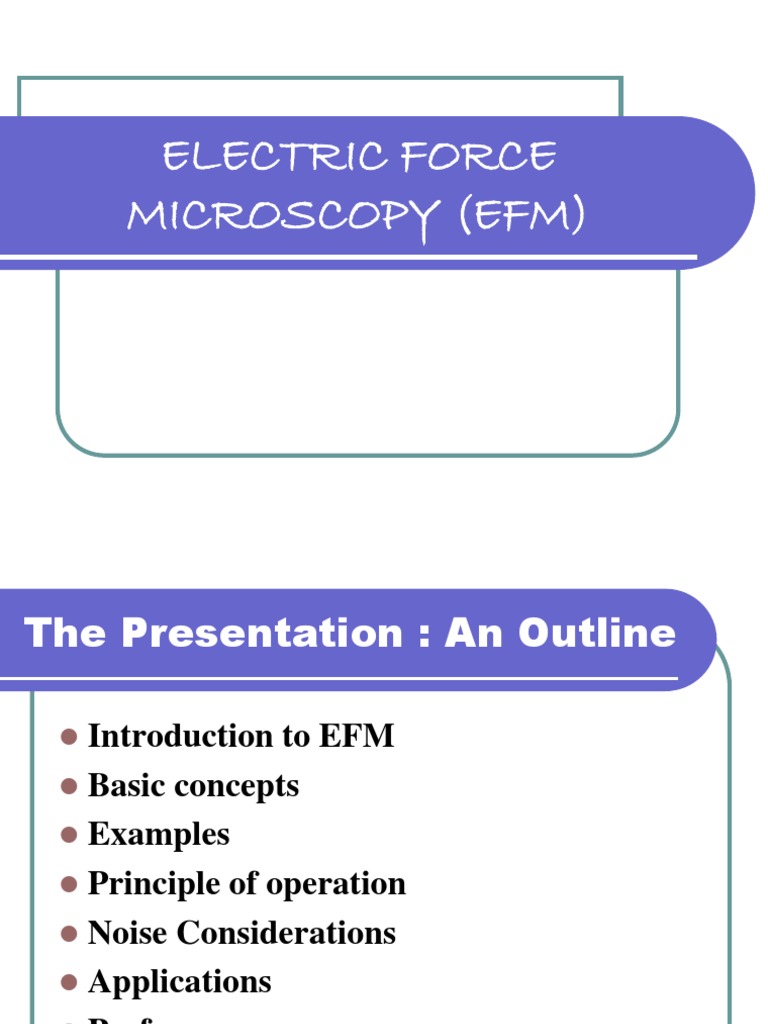 Electric Force Microscopy (Efm) | PDF | Electrostatics | Electric Charge
