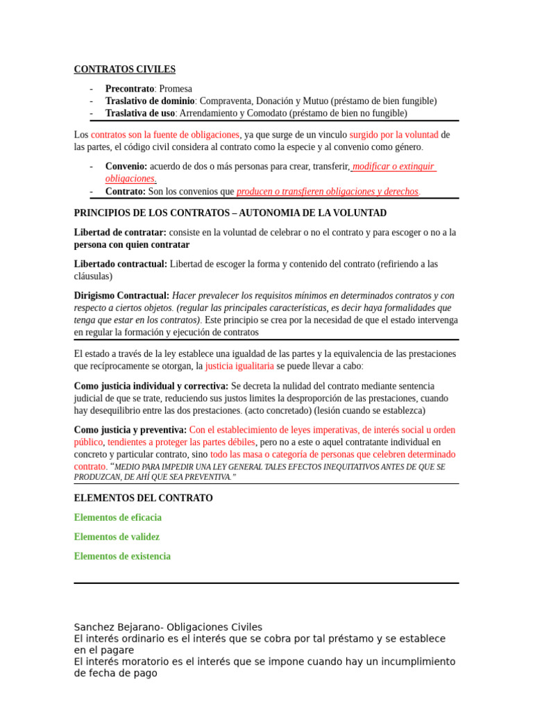 Contratos Civiles | PDF | Derecho civil (sistema legal) | Ley común
