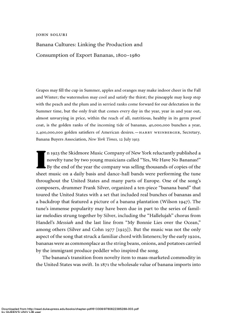 Banana Cultures | PDF | Banana