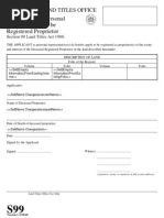 BURS Declaration Form For Transfer of Immovable Property TD01 | PDF ...
