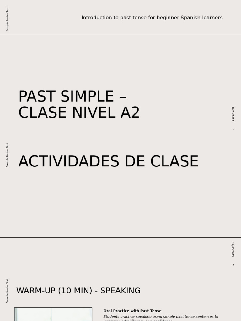 Clase Past Simple A2 | PDF | Reading Comprehension | Grammatical Tense