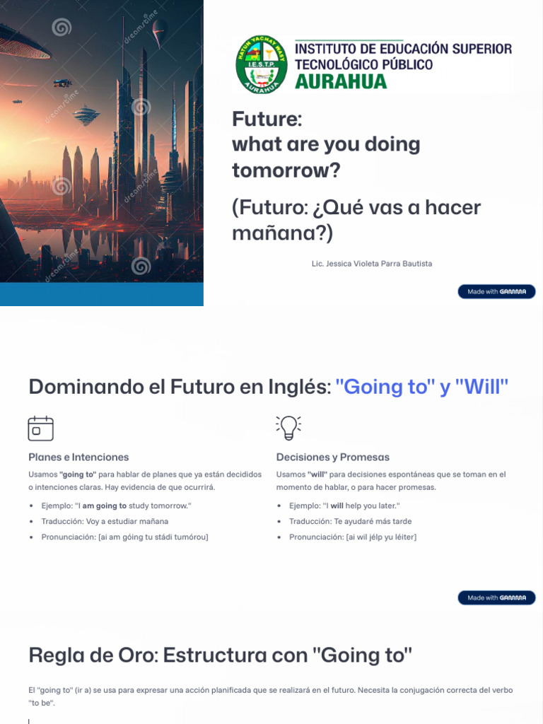 Future What Are You Doing Tomorrow | PDF | Sintaxis | Lingüística