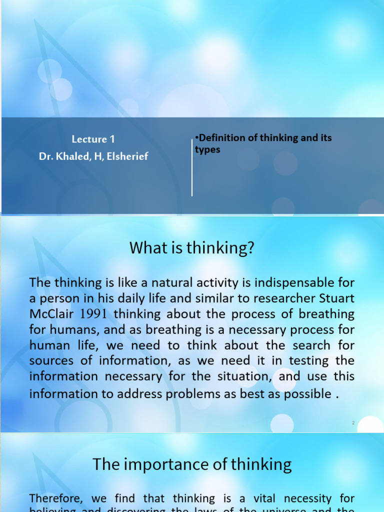 Understanding Thinking and Its Types | PDF | Thought | Information