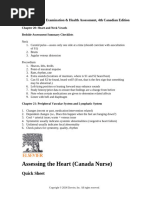Cardiovascular Assessment Documentation Guide | PDF