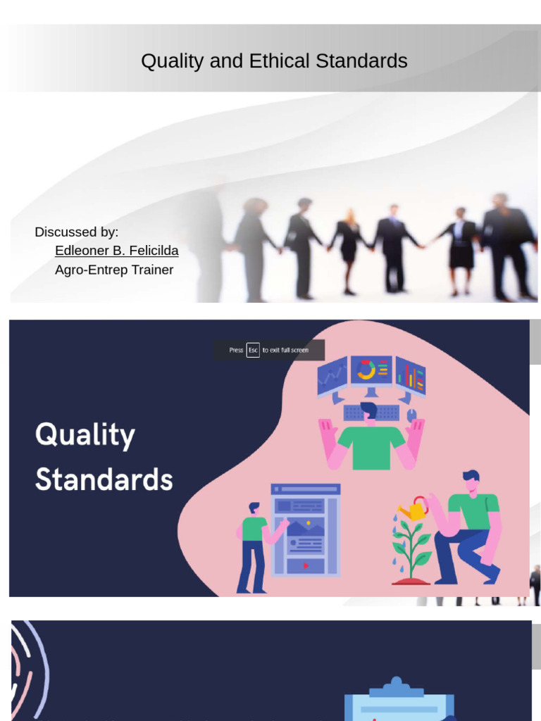 Quality and Ethical Standards | PDF