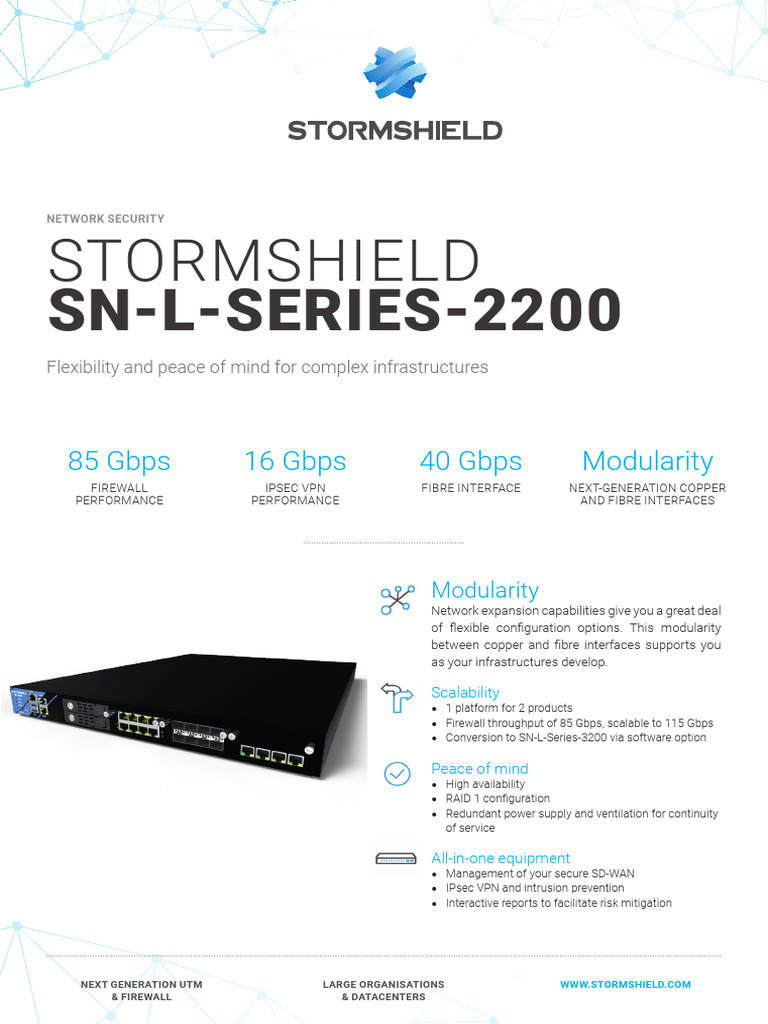 SNS en SN L Series 2200 Datasheet | PDF | Firewall (Computing ...