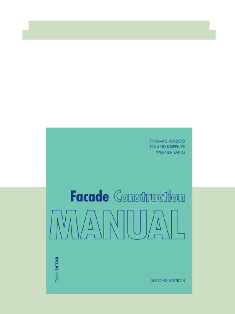 Facade Construction Manual Detail Construction Manuals 2nd Edition ...
