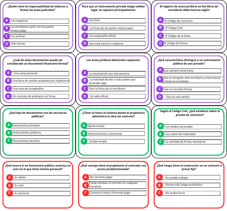 Tarjetas de Preguntas | PDF