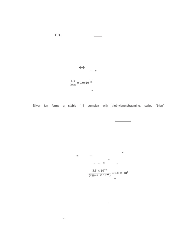 Complexation and Precipitation Titrimetry Problems | PDF | Coordination ...