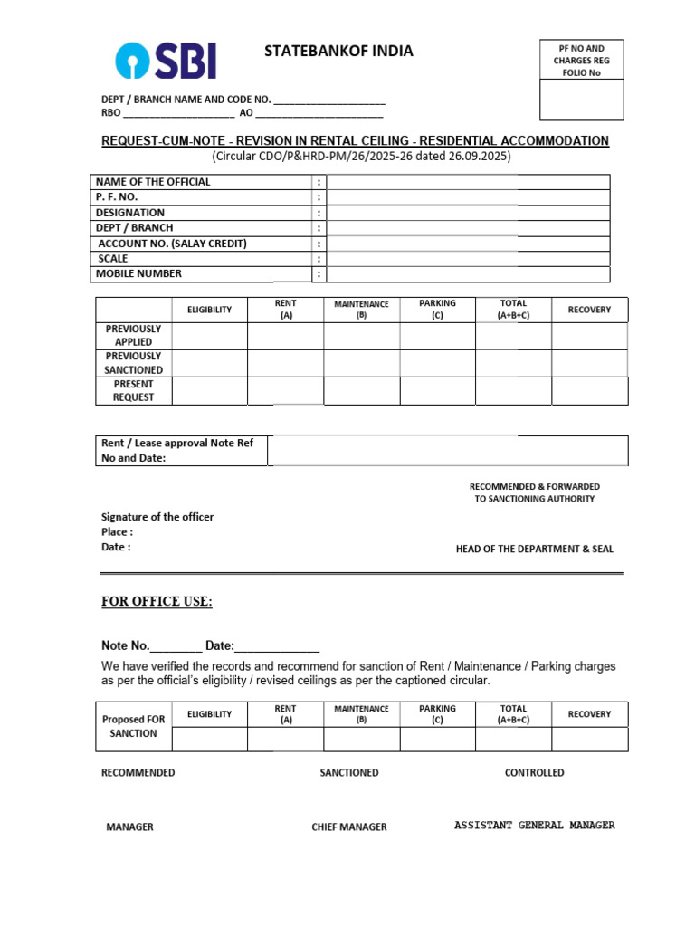 Excess Rent Application | PDF