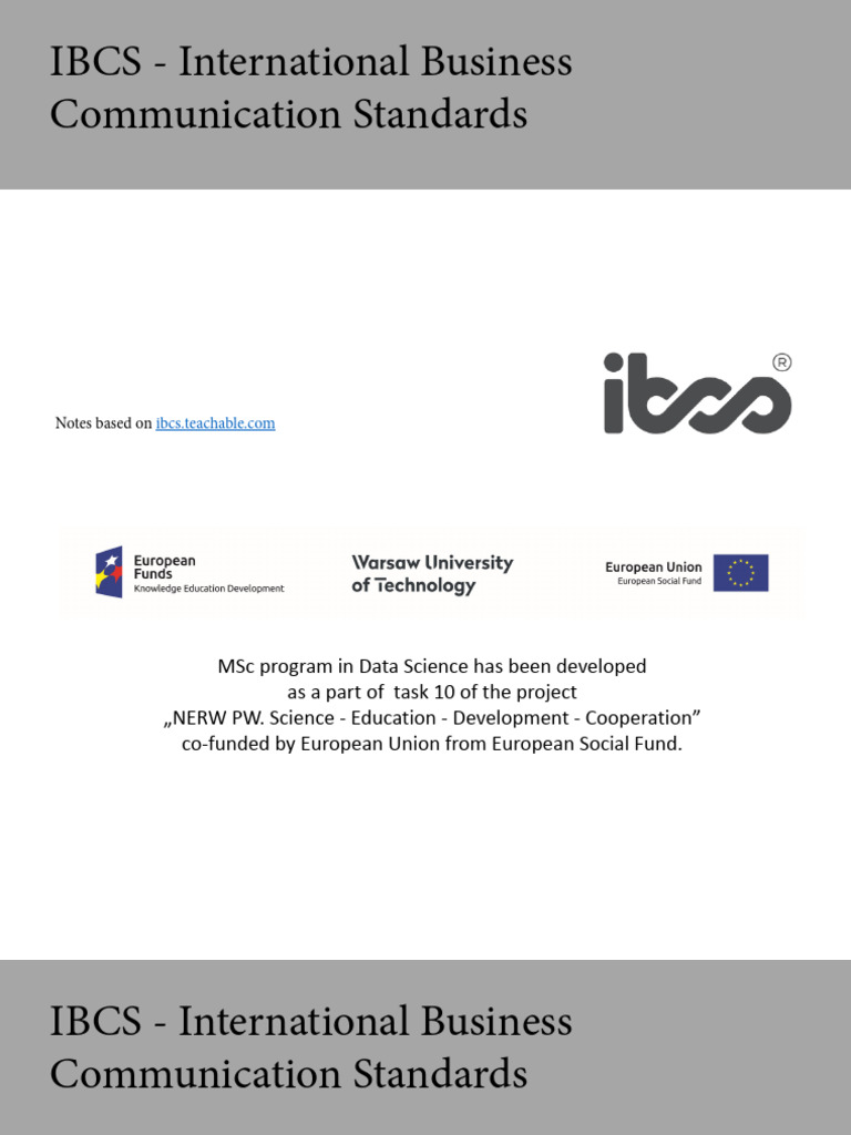 IBCS: Standards for Business Visualization | PDF | Information
