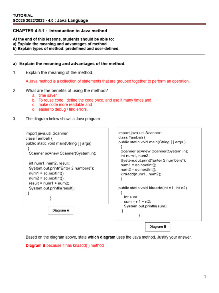 Java Method Return Types Explained | PDF | Parameter (Computer ...