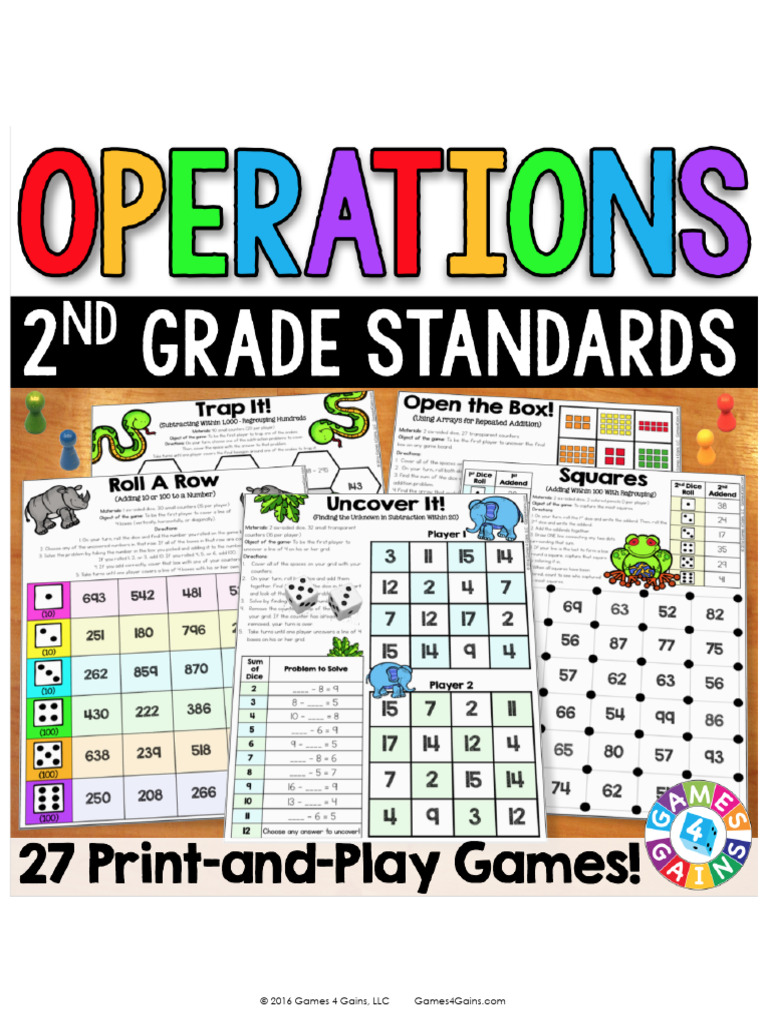 Engaging Math Games for Students | PDF | Subtraction | Elementary ...