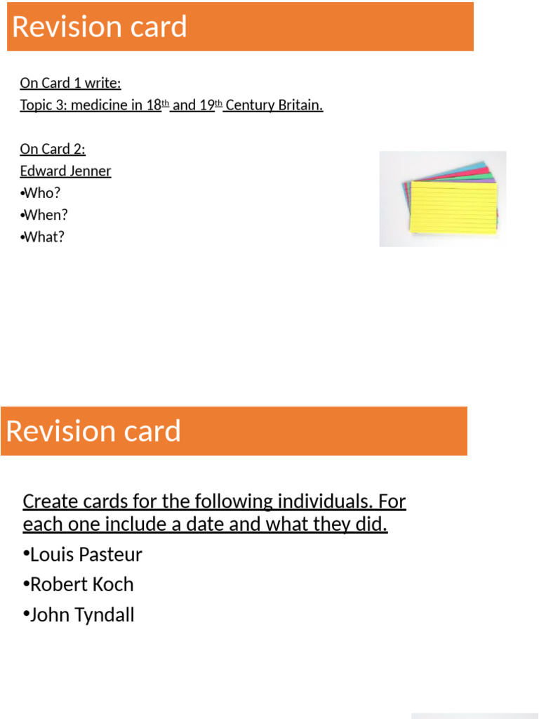 18th-19th Century Medicine Revision Cards | PDF